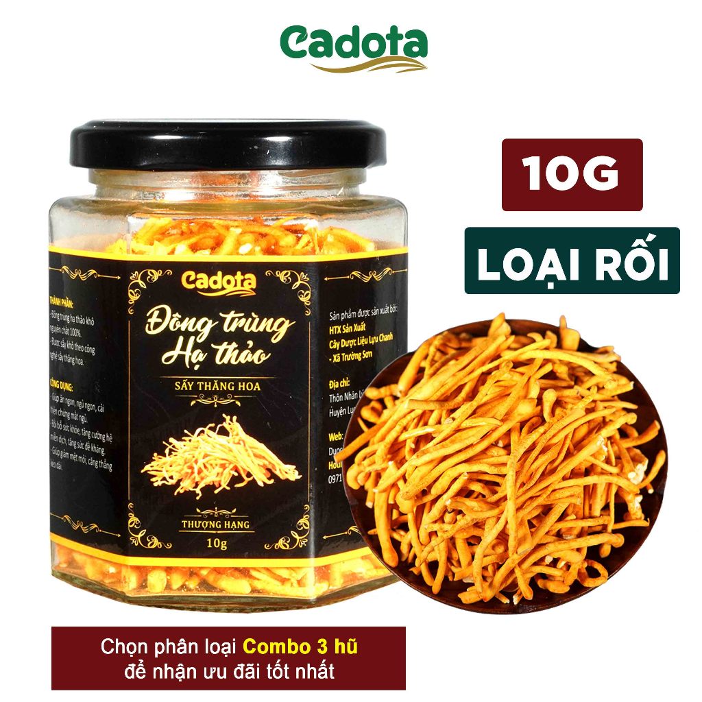 Đông trùng hạ thảo CADOTA sấy thăng hoa, Hũ 10Gr Hàng Sợi Rối, bán lẻ như bán buôn | Shopee Việt Nam