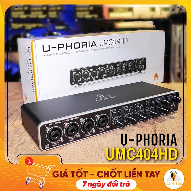 [TẶNG JACK CHUYỂN TAI NGHE] Behringer U-Phoria UMC404HD - Sound Card ...