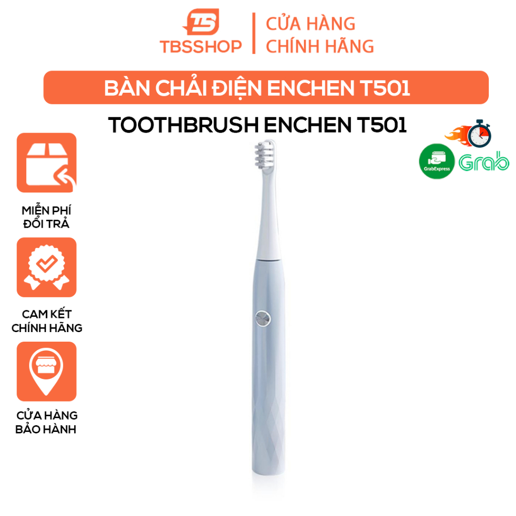 Bàn chải điện Enchen T501 kháng nước IPX7 cao cấp | Shopee Việt Nam