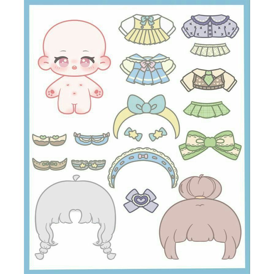 Bộ sưu tập búp bê giấy chibi siêu xinh - búp bê Chibi phiên bản ...
