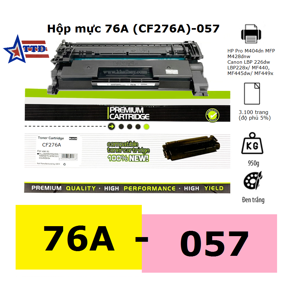 Hộp mực 76A (CF276A) cho Pro M404dn MFP M428dnw LBP 226dw LBP228x ...