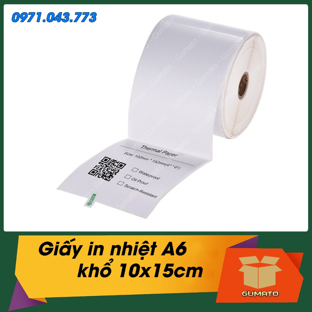 Giấy In Nhiệt - Decal nhiệt 100x150mm / A6 - Giấy in đơn hàng , Mã vận ...