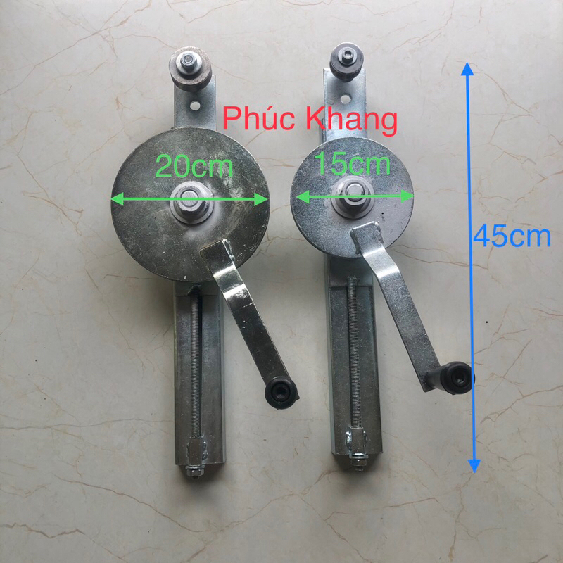 Tay quay mái bạt xếp - mái hiên - mái trượt puly 20cm và 15cm. Có tăng ...