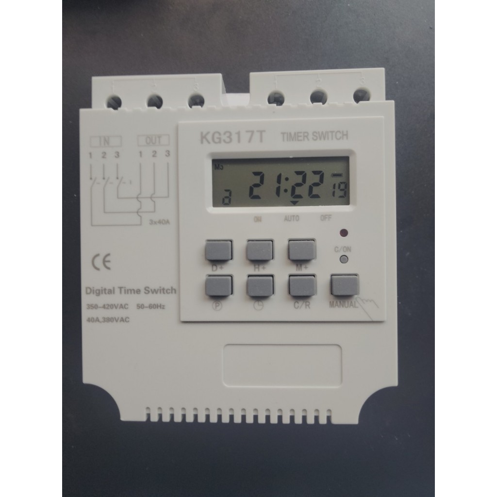 Công Tắc (Timer) Hẹn Giờ KG317T Cho Thiết Bị 3 Pha 380V 25A có 28 ...