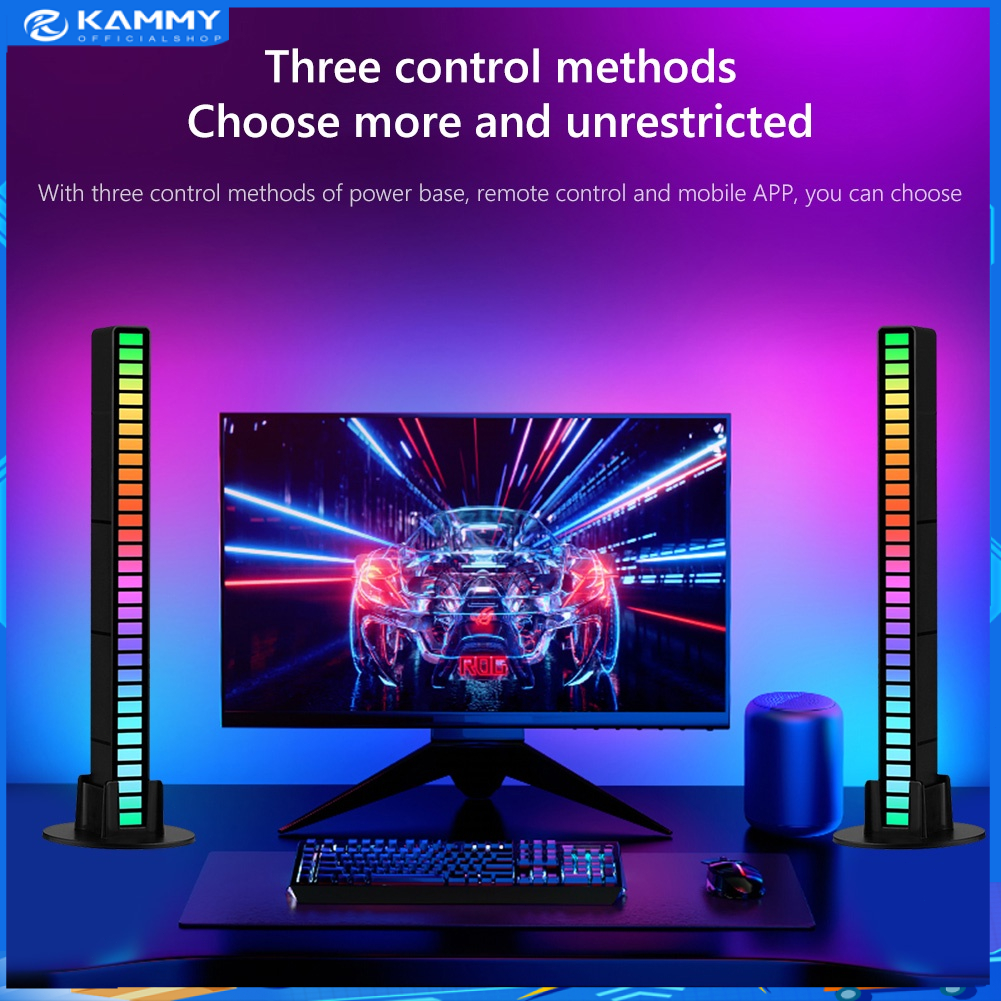 【HCM/Giá rẻ】Đèn nháy theo nhạc Led RGB cảm ứng âm thanh , 32 hạt Led 16 ...