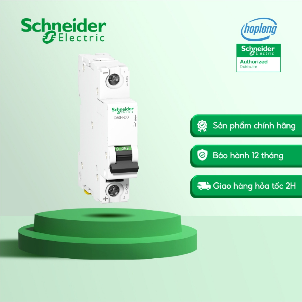 Cầu dao tự động dạng cài A9N61506 Schneider - MCB, Acti9 C60H-DC, 1P, 6A, 10kA | Shopee Việt Nam