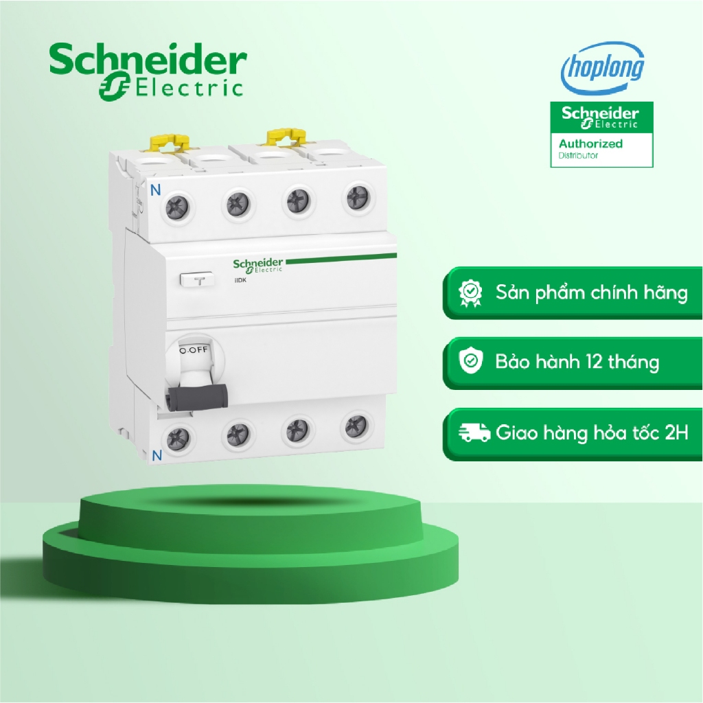 Cầu dao tự động chống rò Rccb SCHNEIDER A9R50440 - Acti 9 ilD K, 4P, 40A, 30mA, 8 Poles | Shopee ...
