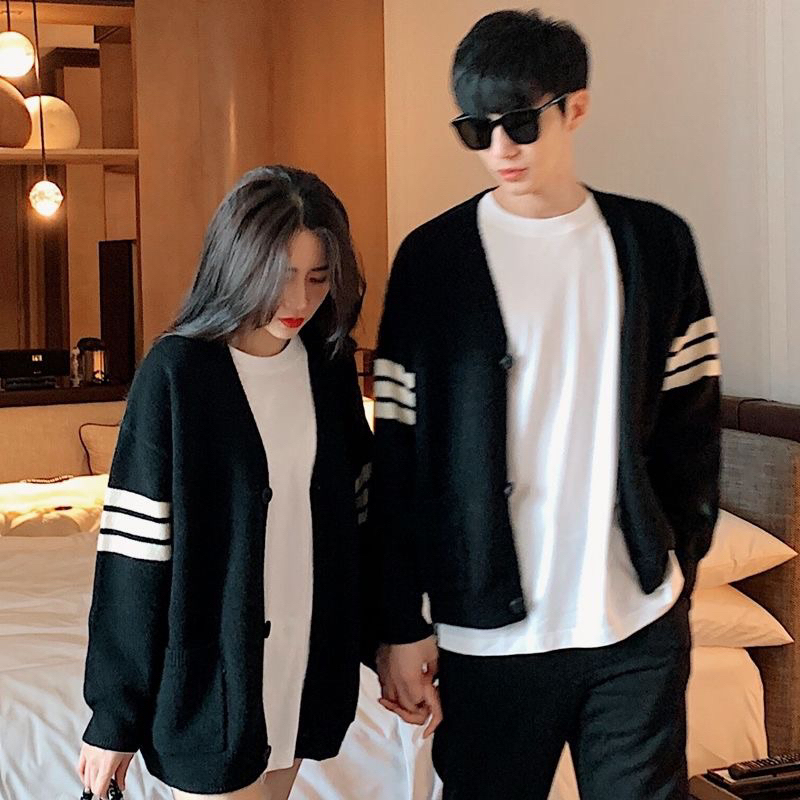 Áo Khoác Cardigan Len Phối Tay 3 Sọc Có Túi, Labibi | Shopee Việt Nam