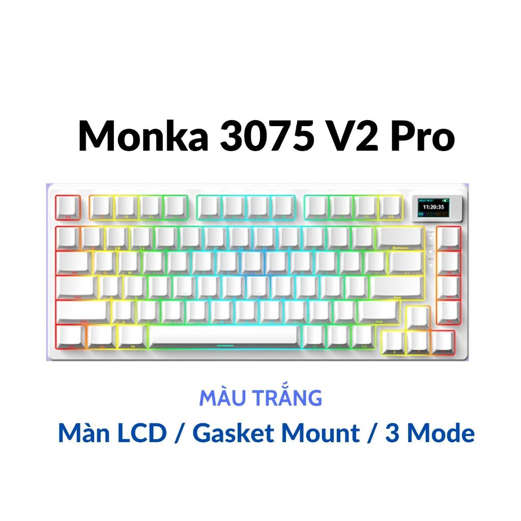 Monka 3075 V2 Pro - Bàn phím cơ Monka 3075 V2 Pro Mạch Xuôi (Led RGB ...