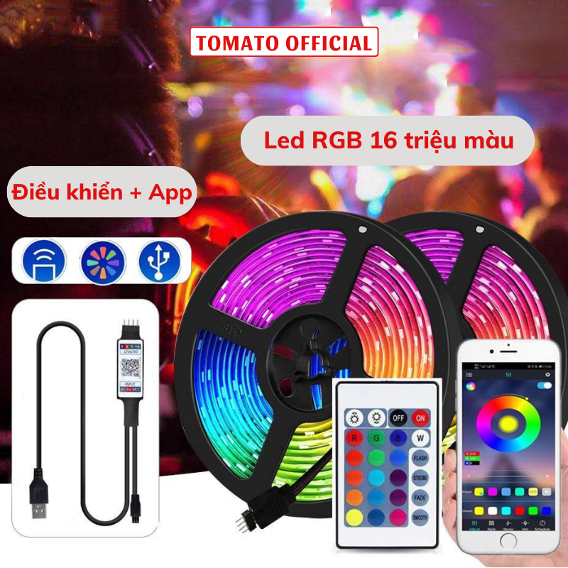 Đèn Dây Led Rgb 16 Triệu Màu Tomato Cảm Biến Theo Nhạc Thông Minh ...
