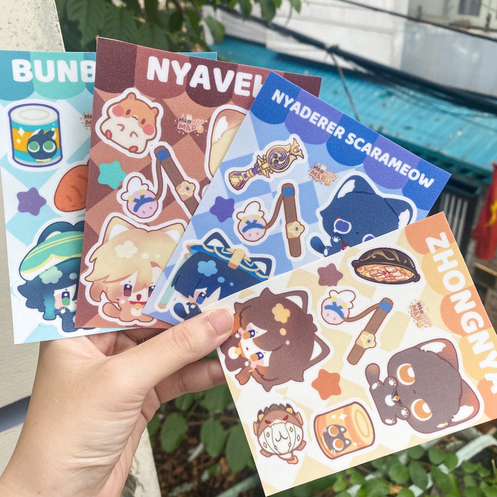 Hình dán/sticker 12x9cm Genshin, HI3, Hololive, Kagamine Len Rin (đọc ...