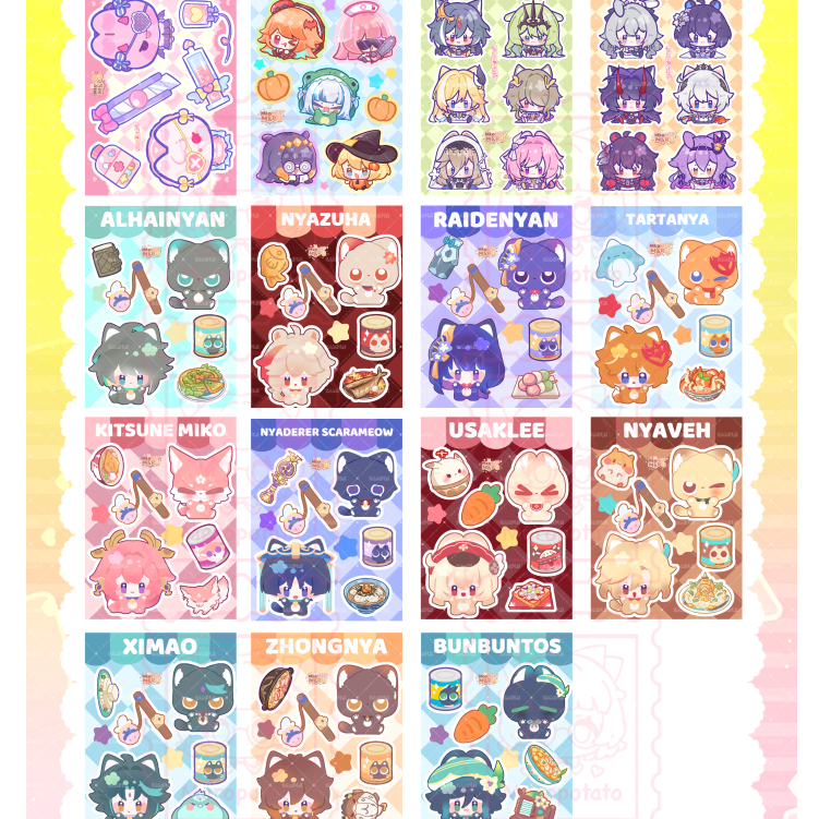 Hình dán/sticker 12x9cm Genshin, HI3, Hololive, Kagamine Len Rin (đọc ...
