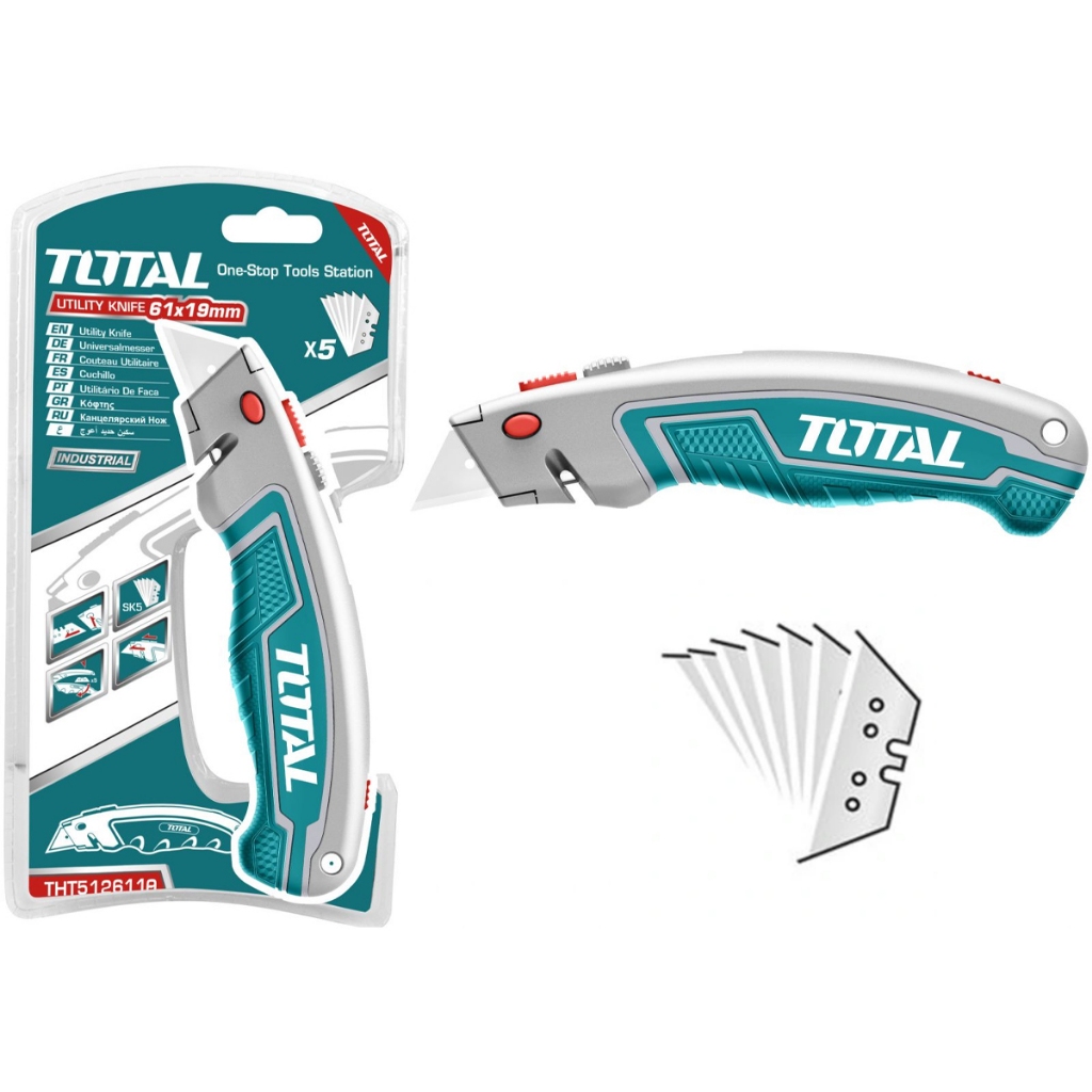 Dao cắt rọc đa năng Ingco HUK6128 dao rọc giấy Lưỡi SK5 61x19mm Kèm 5 ...