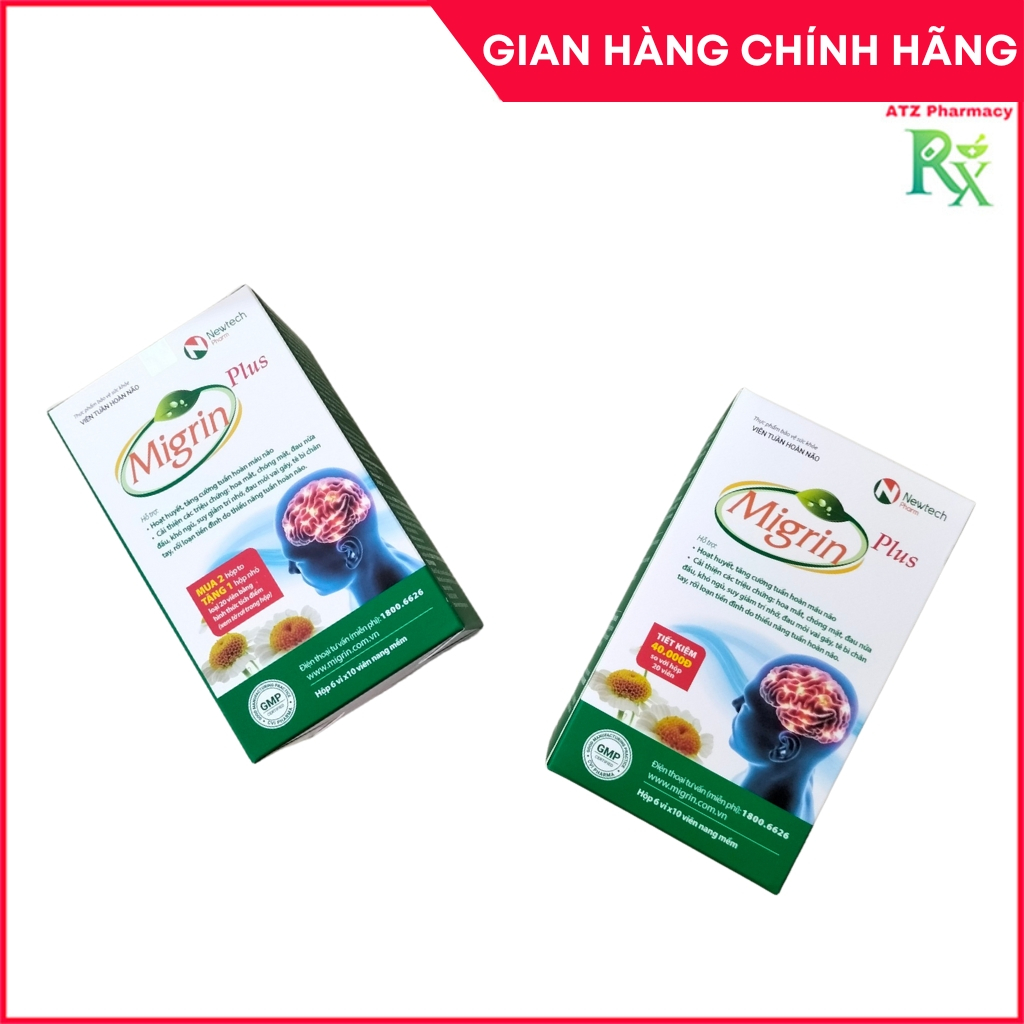 Migrin Plus dành cho người sau tai biến mạch máu não do tắc mạch (60 ...