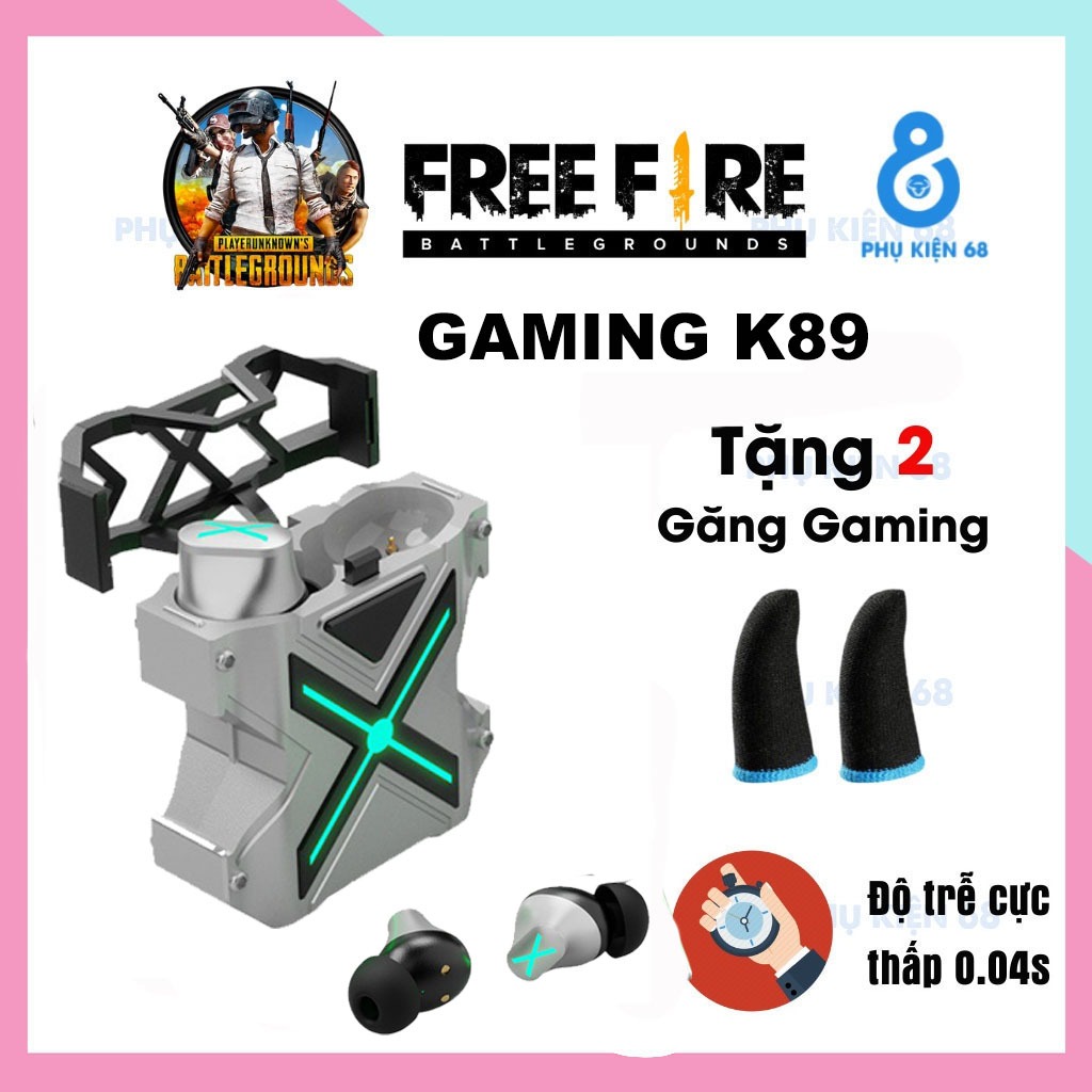 Tai nghe chơi game không dây bluetooth K89 ENC vỏ kim loại và nắp bật ...