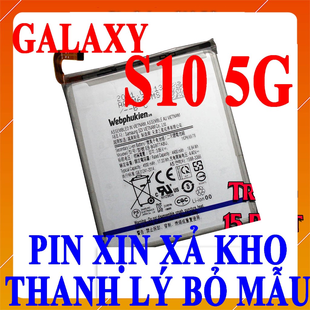 Pin Zin Hãng Scud dành cho điện thoại Samsung Galaxy S10 5G/S105G - EB-BG977ABU dung lượng ...