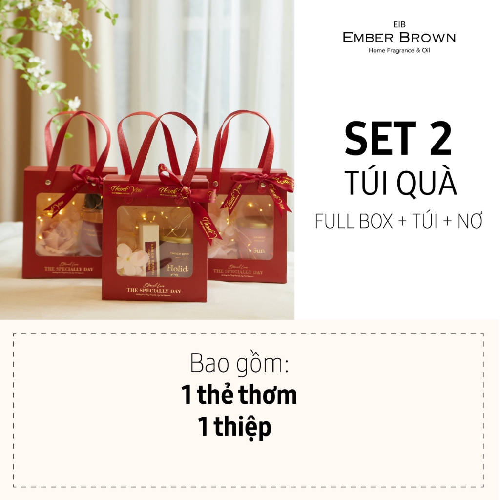 [Combo Quà Tặng] Nến Thơm, Tinh Dầu, Nước Hoa Xịt Vải Kèm Thiệp Ember ...