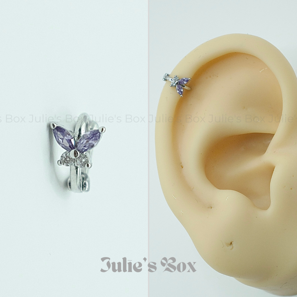 [1 Chiếc] Khuyên Tai Xỏ Nam Nữ Hoop Wings Helix Upper Lobe Unisex Không ...