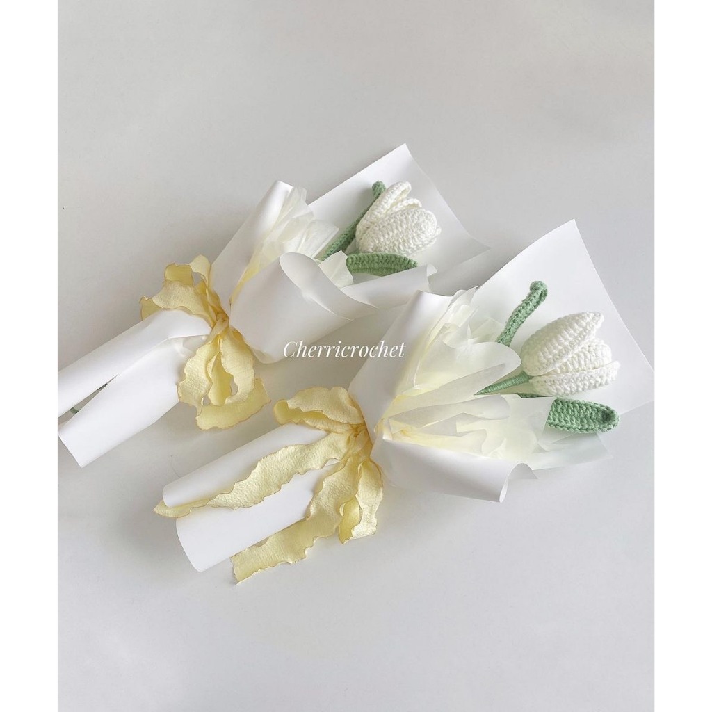 Hoa Tulip len/ Hoa tulip Handmade | Shopee Việt Nam