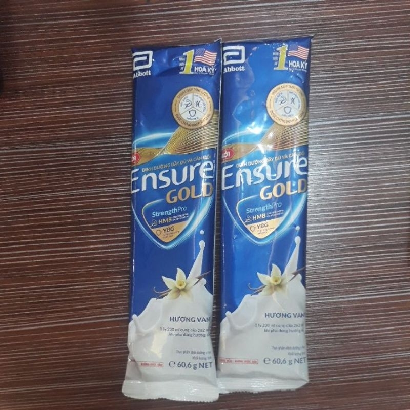 Sữa gói Ensure Gold hương vani 60,6g. Ensure gói vani | Shopee Việt Nam