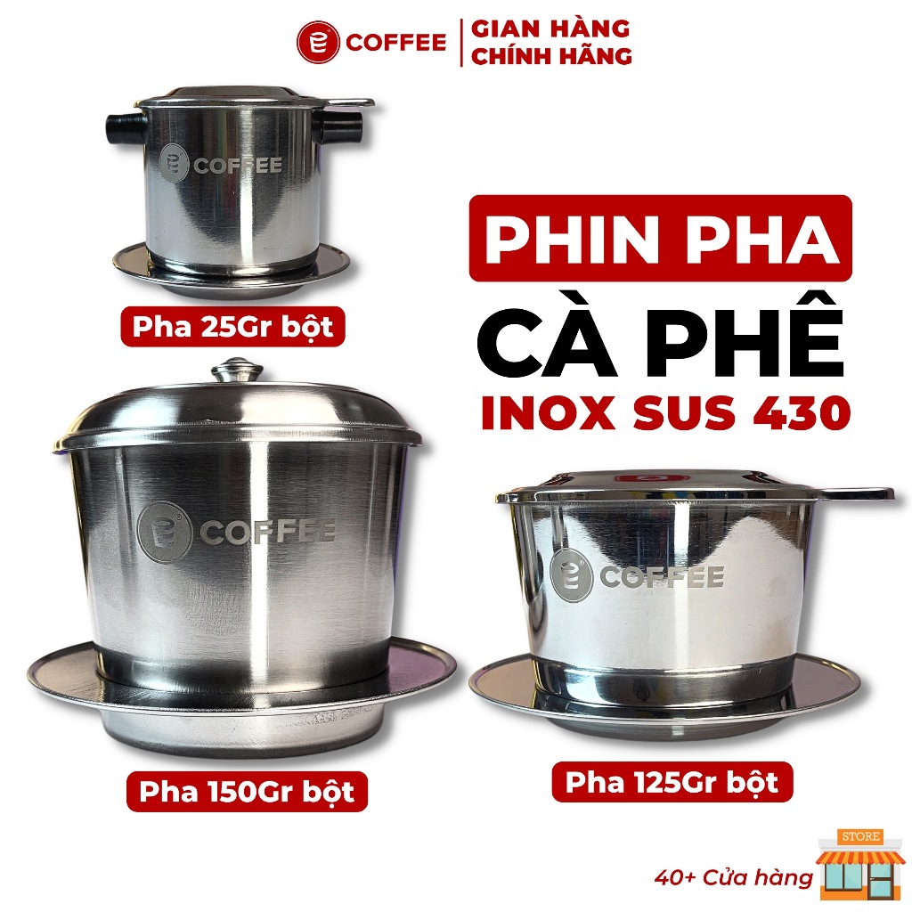 Phin pha cà phê inox cỡ lớn dùng cho quán cafe chất liệu thép SUS430 ...