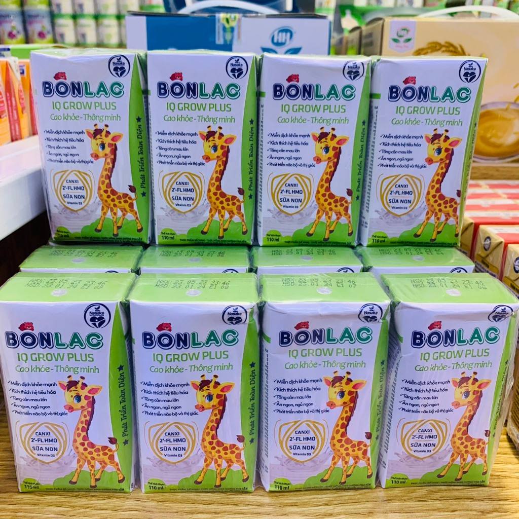 [CHÍNH HÃNG] 1 VỈ 4 HỘP SỮA PHA SẴN BONLAC IQ GROW PLUS 110ML CAO KHỎE ...