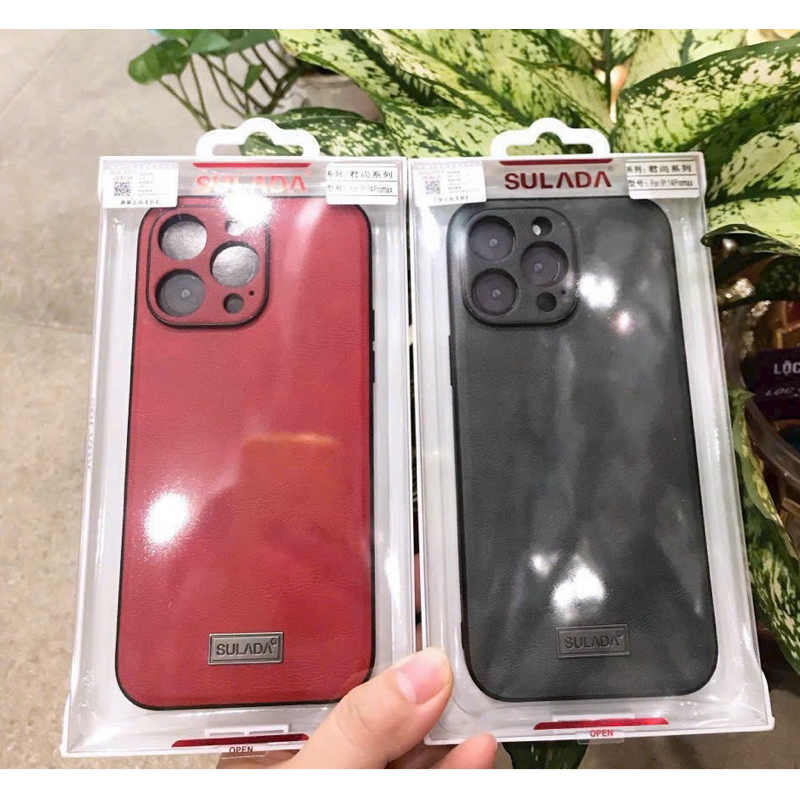 Ốp Da Sulada trơn viền đen dành Ip16 / ip16 pro/ ip16 plus/ ip16 pro max | Shopee Việt Nam