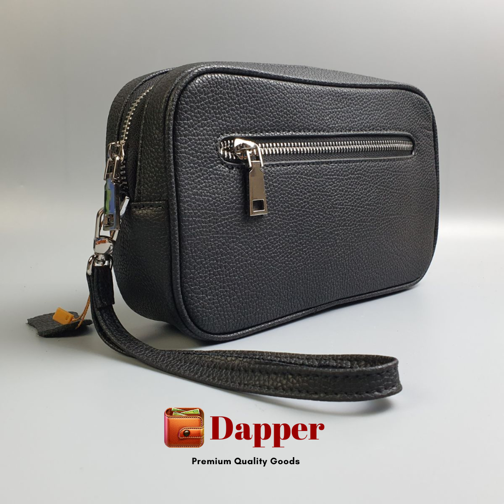 Clutch hộp ví nam cầm tay Dappre - D133 được làm từ da bò nhập khẩu cao cấp, BH 3 năm (đen ,nâu ...
