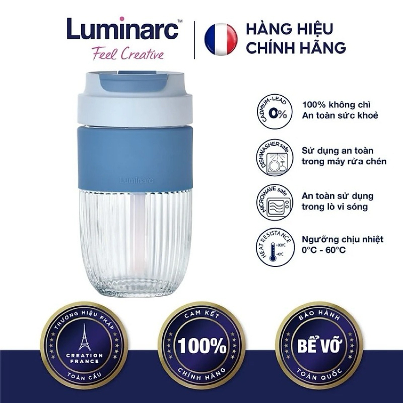 [Gift] Ly Thuỷ Tinh Có Nắp Luminarc Blue 500ml – LUBIV2209 | Shopee ...