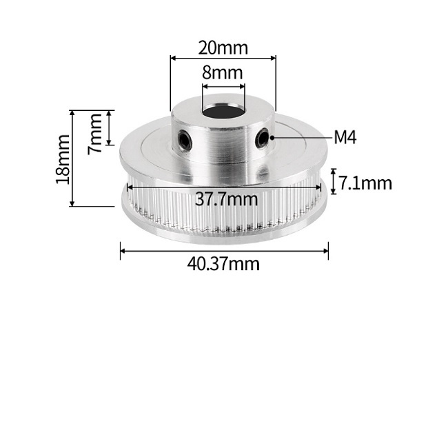 Puly GT2 các loại 16 20 30 36 40 60 răng - Lỗ 5mm và 8mm | Shopee Việt Nam