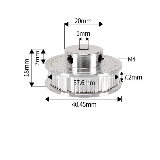 Puly GT2 các loại 16 20 30 36 40 60 răng - Lỗ 5mm và 8mm | Shopee Việt Nam