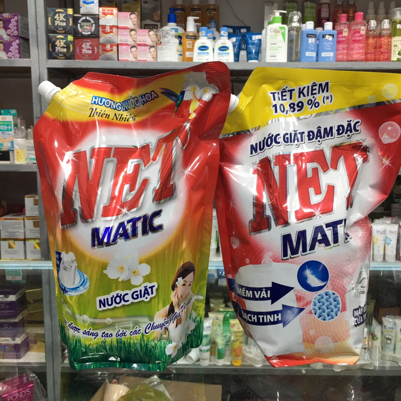 Nước Giặt Net Matic hương nước hoa / đỏ đậm đặc túi siêu tiết kiệm 2 ...