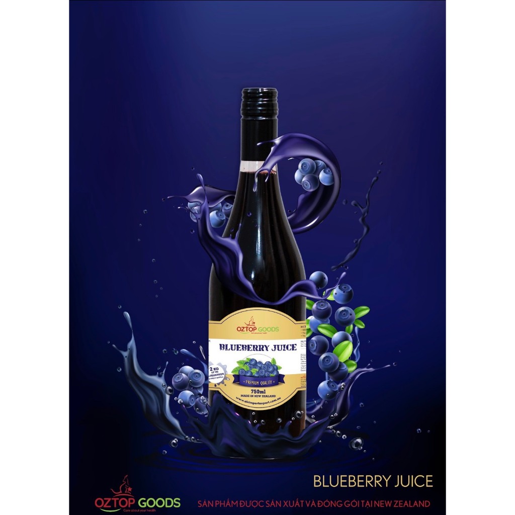 Nước Ép Trái Cây Việt Quất Nguyên Chất Nhập Khẩu Úc 750ml - Oztop Goods ...
