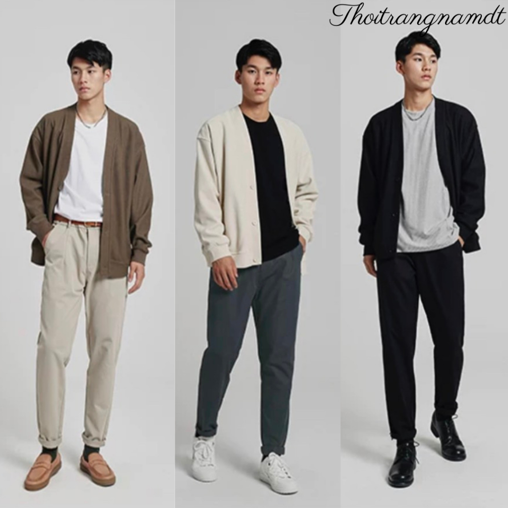Áo Khoác Cardigan Basic nam nữ phong cách Hàn Quốc Chất Liệu Nỉ - Mẫu ...