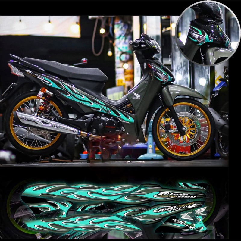 tem rời Future Neo lửa xe đen phối đủ màu | Shopee Việt Nam