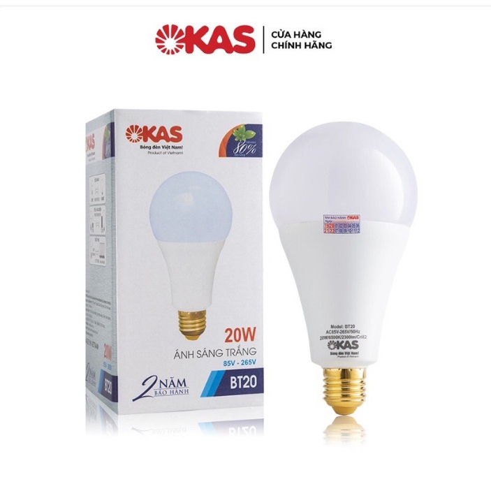 Bóng Đèn Led Bulb Tròn 5W 9W 12W 15W 20W 30W 50W 60W Okas Sopoka Ánh Sáng Trắng (Bảo Hành 2 Năm ...