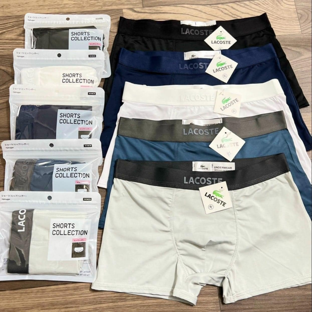 Quần Lót Nam BOXER Hộp 5 Sịp Đùi Nam Trơn Vải Thun Lạnh Thông Hơi Co ...