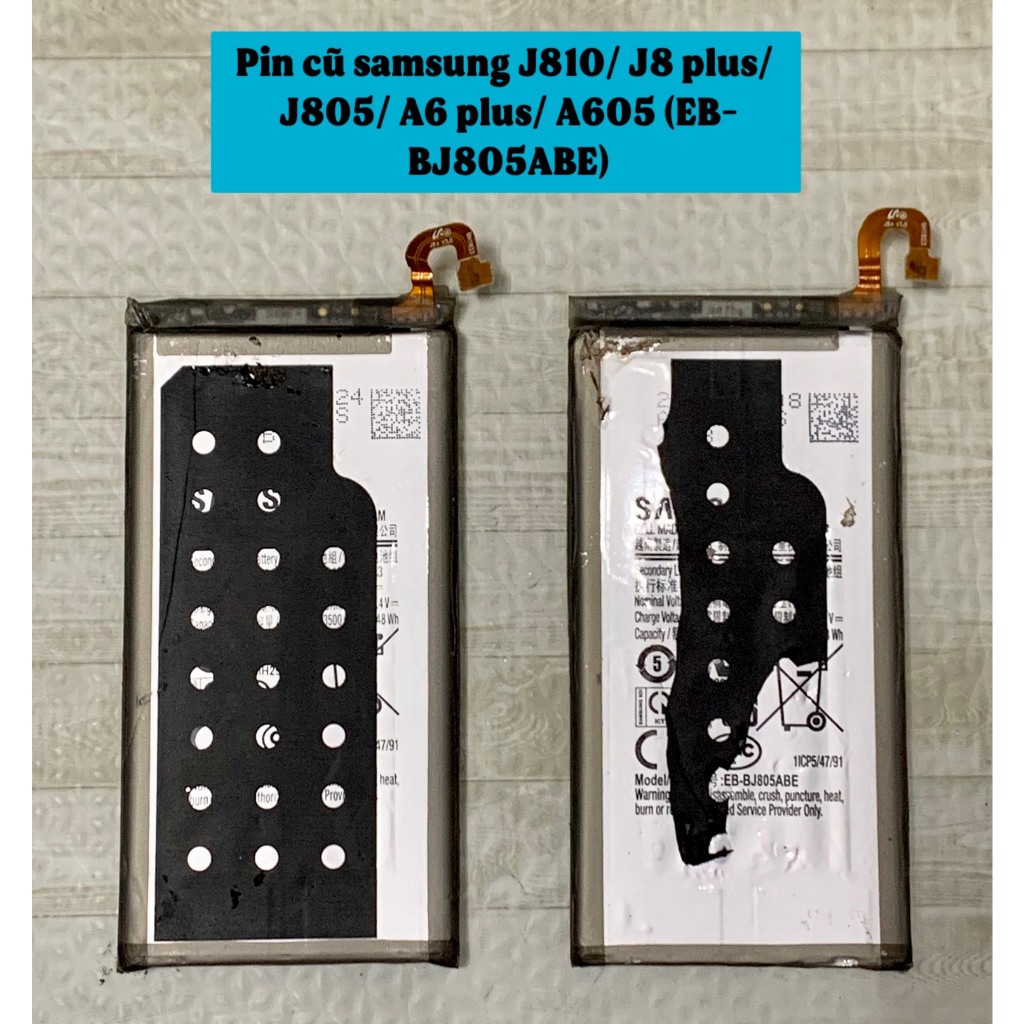 Pin samsung J810/J8 plus/J805/A6 plus/A605 (EB-BJ805ABE) zin bóc máy ...