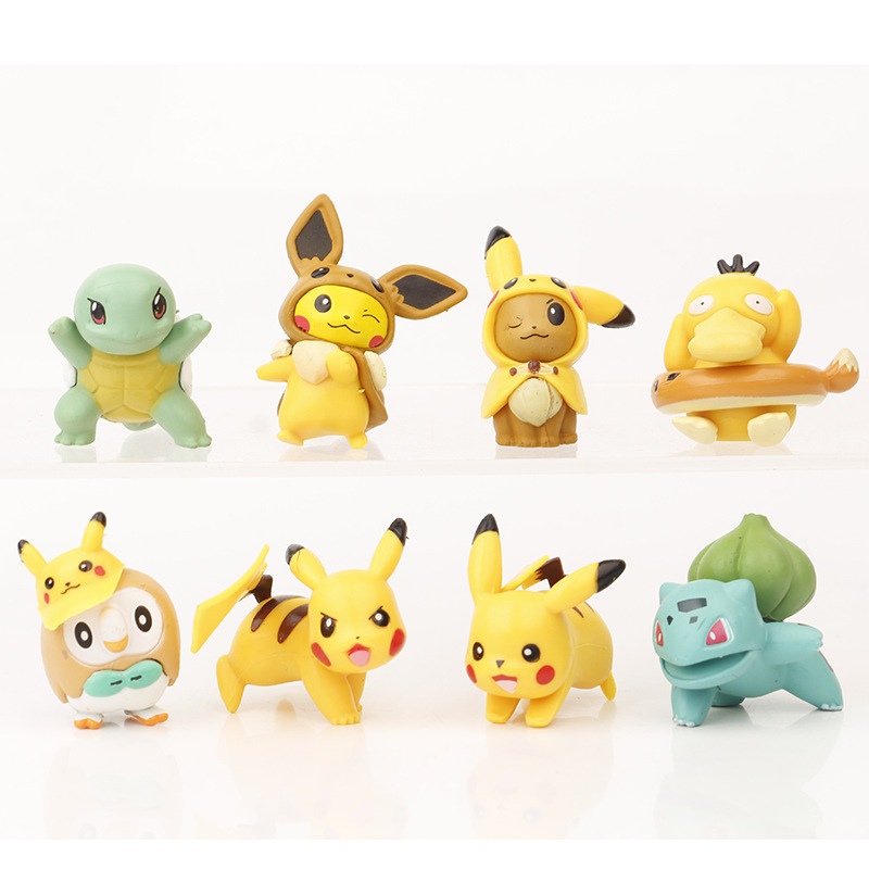 Mua 7 tặng 1 [ hỏa tốc hcm ][ Vũ Trí Ba ] Mô Hình Pikachu Bulbasaur ếch ...