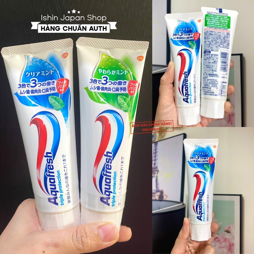 (Mẫu mới) Kem đánh răng Aquafresh Nhật Bản 140g | Shopee Việt Nam