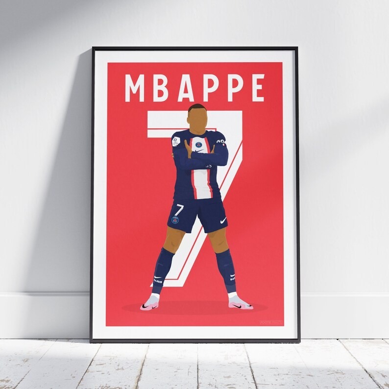 Kylian Mbappe Football Player Portrait Print | Shopee Việt Nam