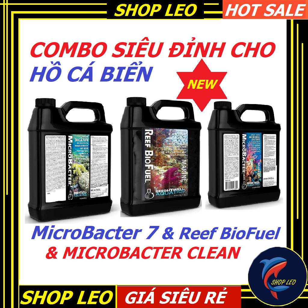 Combo siêu chất Vi sinh MicroBacter 7, thức ăn vi sinh Reef BioFuel và ...