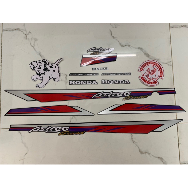 Bộ tem honda Astrea hàng nhập Thái Lan chất lượng cao dành riêng cho ...