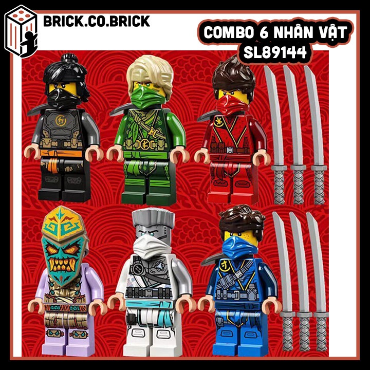 Ninja Combo 6 Nhân vật Đồ chơi Lắp ráp Nhân vật Hiệp sỹ Làng lá Mô hình ...