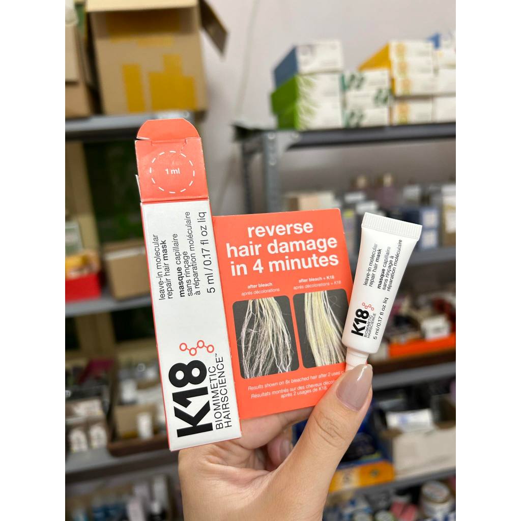 Phục hồi tóc K18 Biomimetic Hairscience Leave-In Molecular Repair Hair Mask 5ml | Shopee Việt Nam