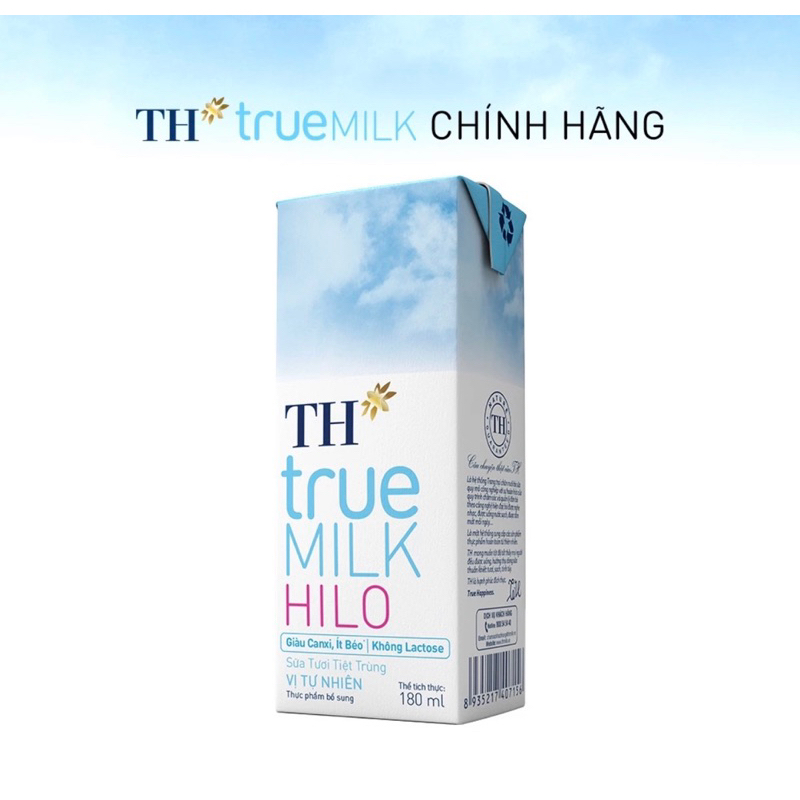 THÙNG 48 hộp sữa tươi tiệt trùng TH True Milk HILO 180ml | Shopee Việt Nam