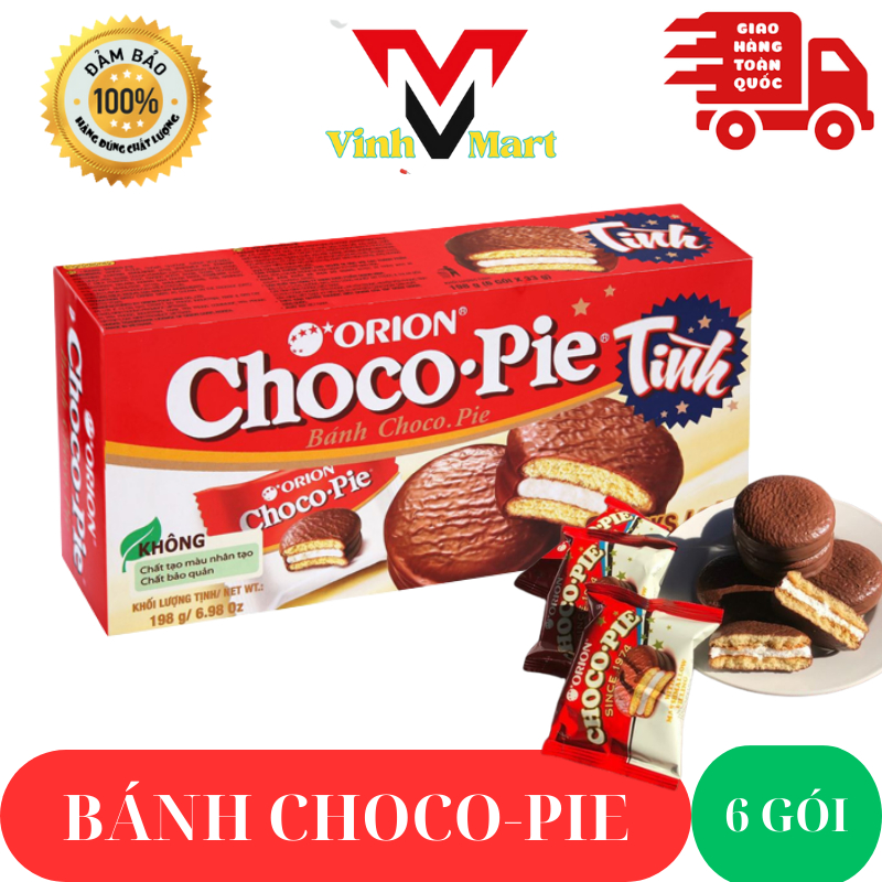 Chocopie Bánh Bông Lan Socola Nhân Kem Hộp 6 Gói | Shopee Việt Nam