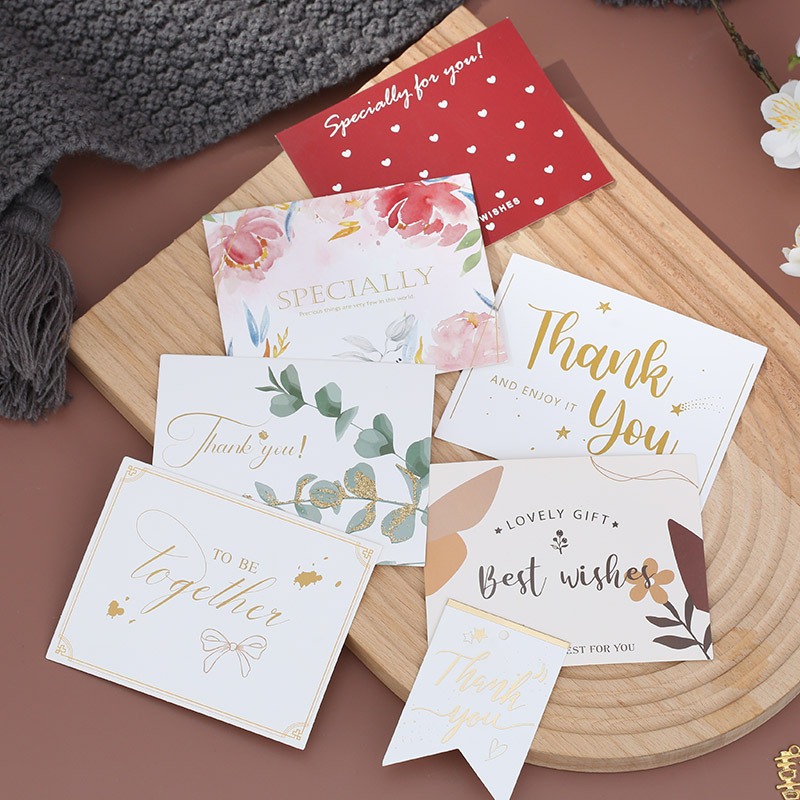 Thiệp Cảm Ơn, Card Thank You Bằng Giấy Cứng Dùng Trong Set Túi Quà Tặng ...