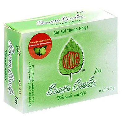 Combo 12 Hộp Bột Sủi Thanh Nhiệt Sensa Cools hộp 6 gói,tăng cường sức ...