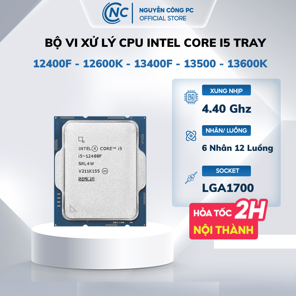 Bộ Vi xử lý CPU Intel core i5 12400F | 12400 | 12600KF | 12600K - i5 ...